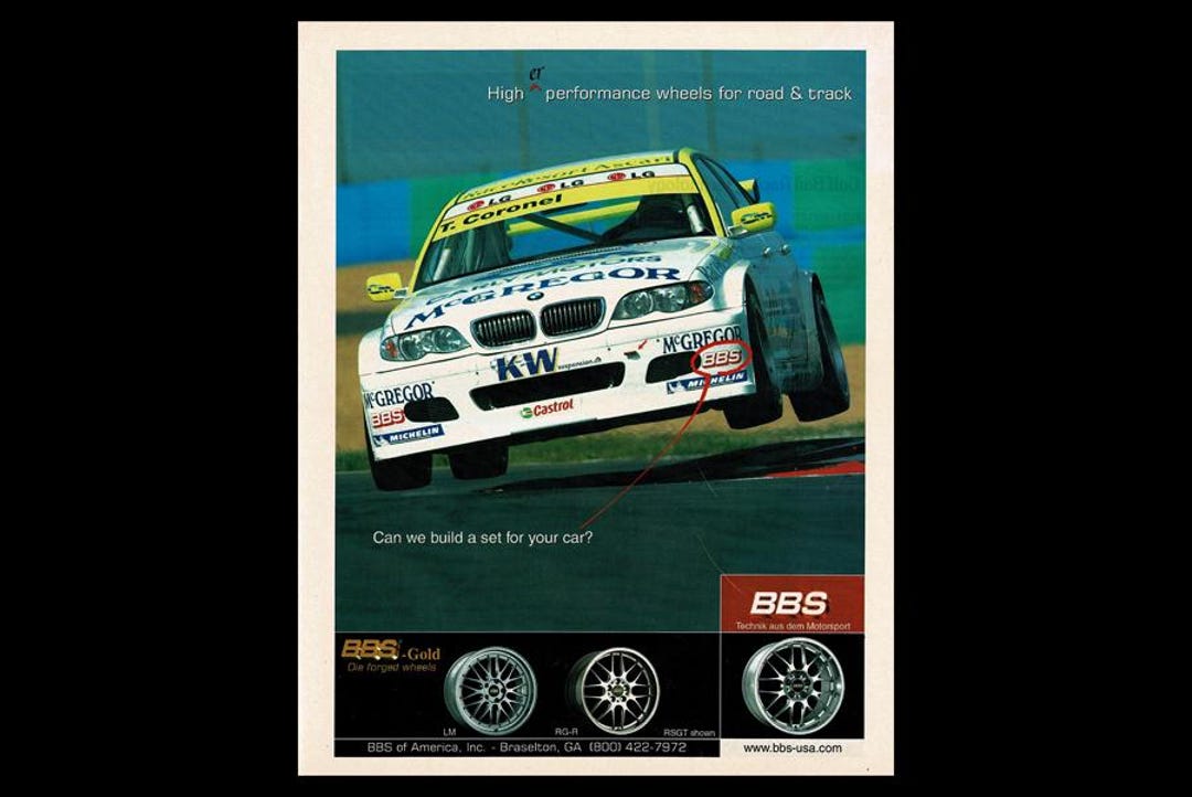 2000's BMW M3 Race Car Original Magazine Ad - BBS Wheels - Etsy