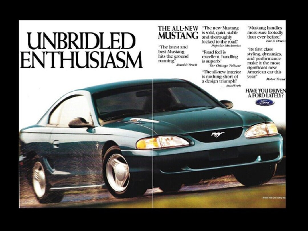 1994 Ford Mustang GT Original Magazine Ad - Etsy