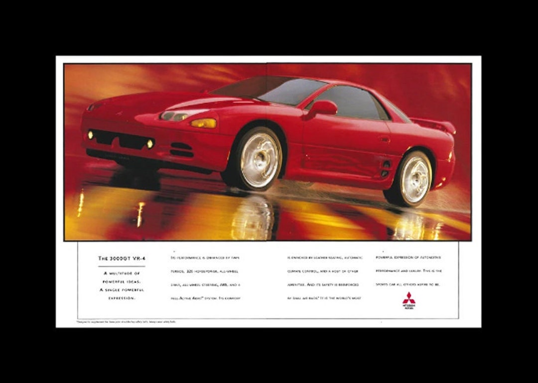 1995 Mitsubishi 3000GT VR-4 Original Magazine Ad - Etsy