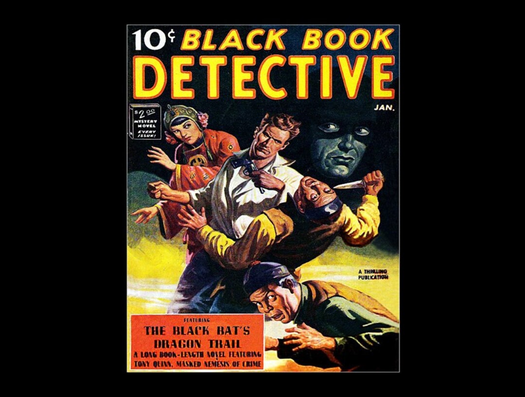 1940's Black Book Detective Pulp Magazine Cover Poster Print - Retro ...