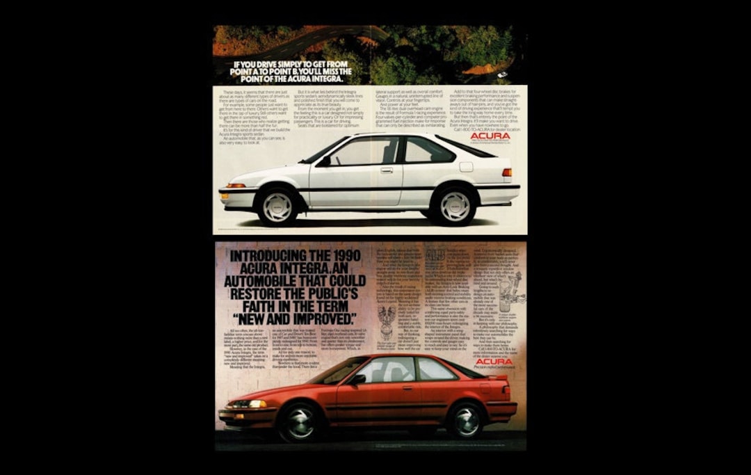 TWO Acura Integra Original Magazine Ads Special Sale Pricing - Etsy