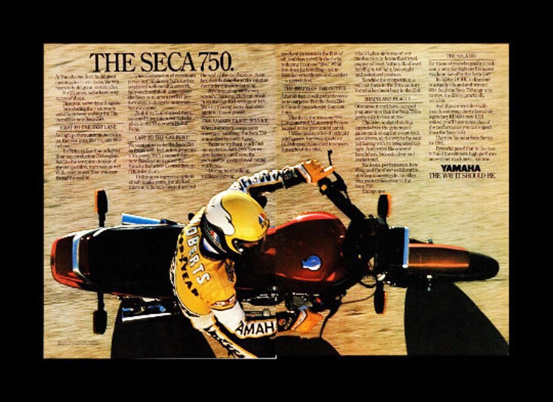 1981 Yamaha Seca 550 Motorcycle Original Magazine Ad - Etsy