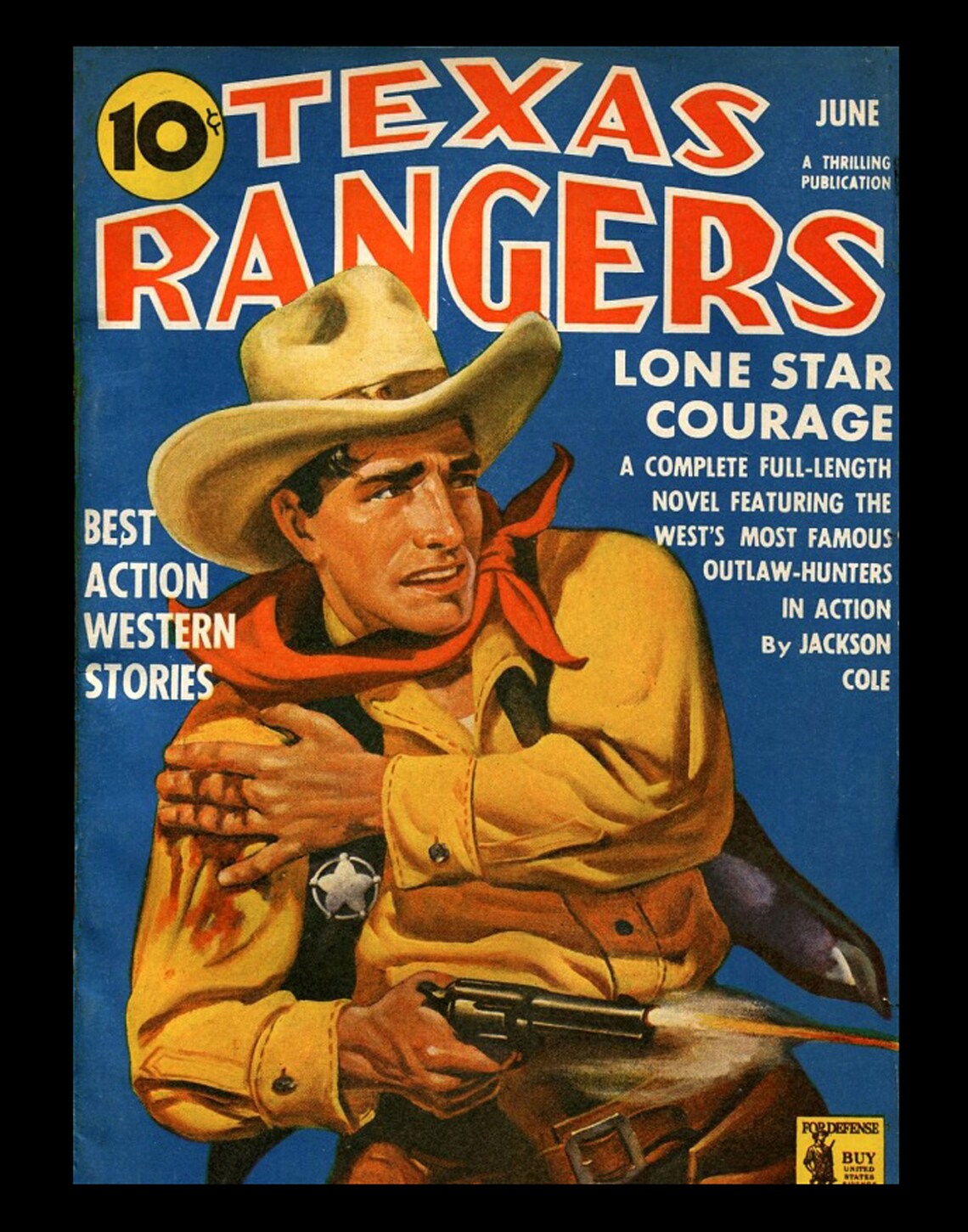 1940's Texas Rangers Western Stories Pulp Magazine Cover - Etsy