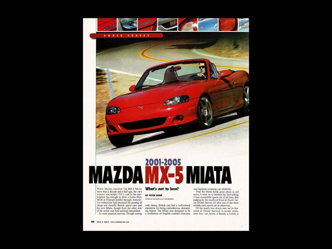 2001 - 2005 Mazda Miata Original Magazine Owners Evaluation Survey - Etsy