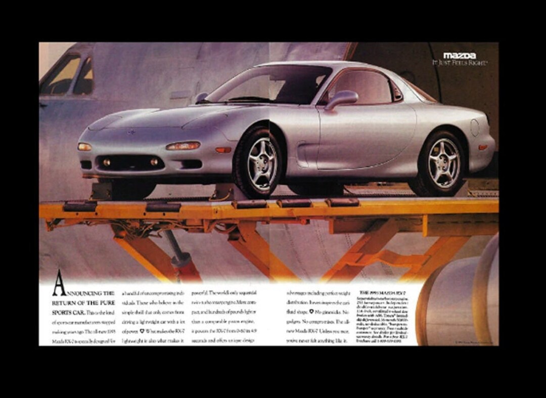 1993 Mazda RX7 Original Magazine Ad - Etsy