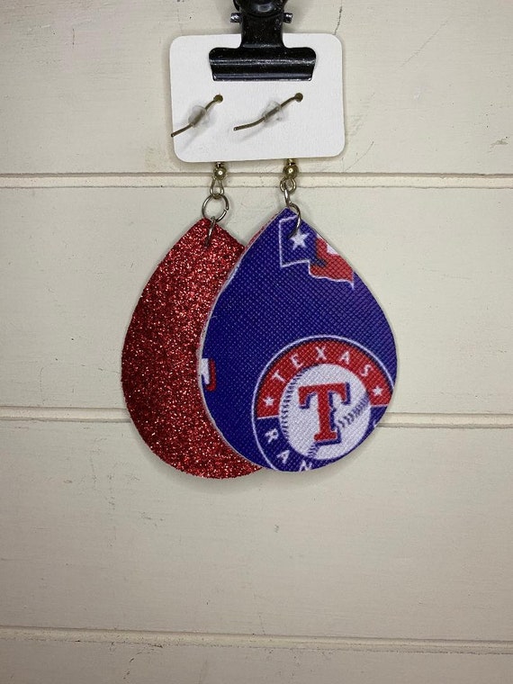 Texas Ranger Tear Drop Shaped Double Sided Earrings | Etsy