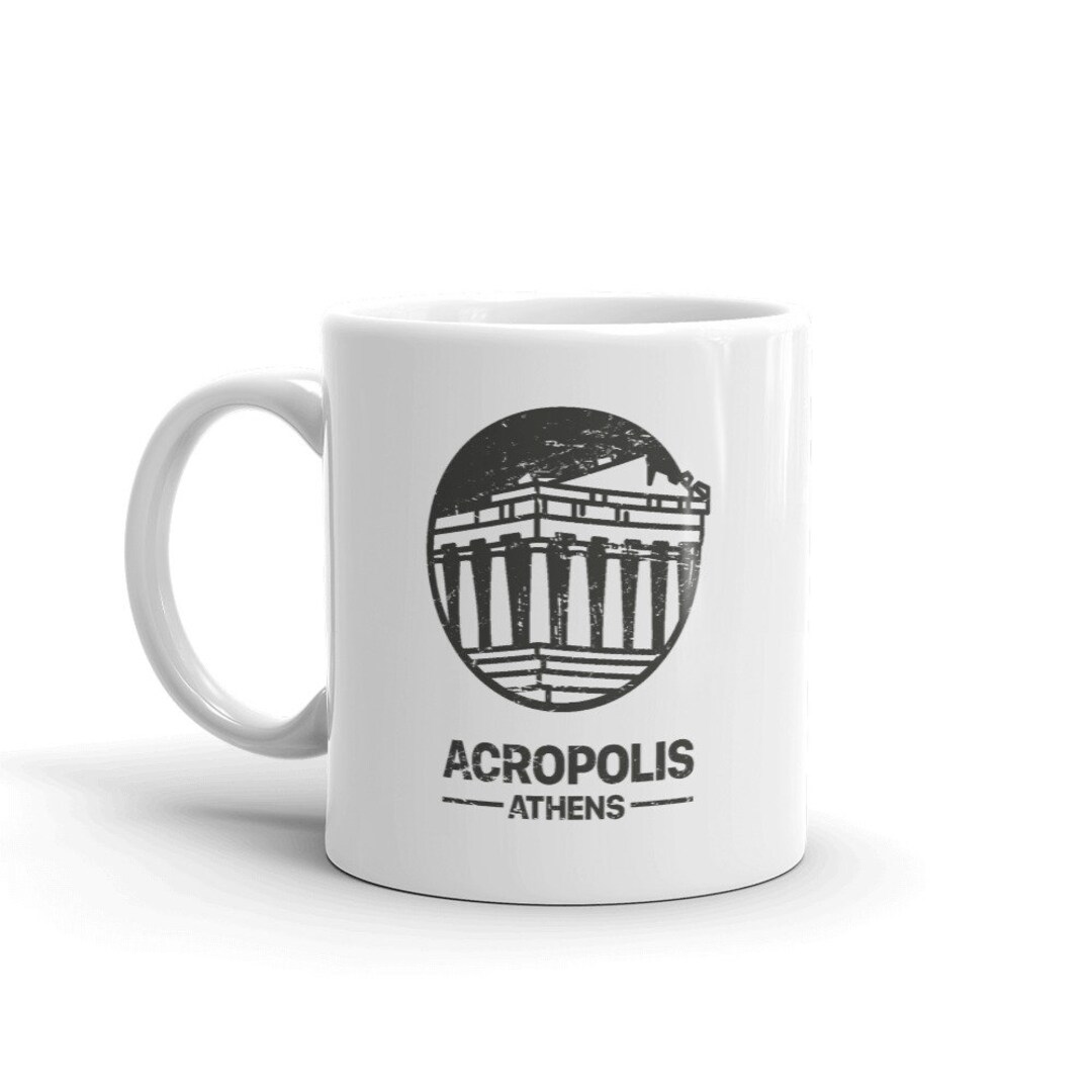Distressed Athens Mug / Acropolis at Athens Gift / Ancient Greek Mug ...