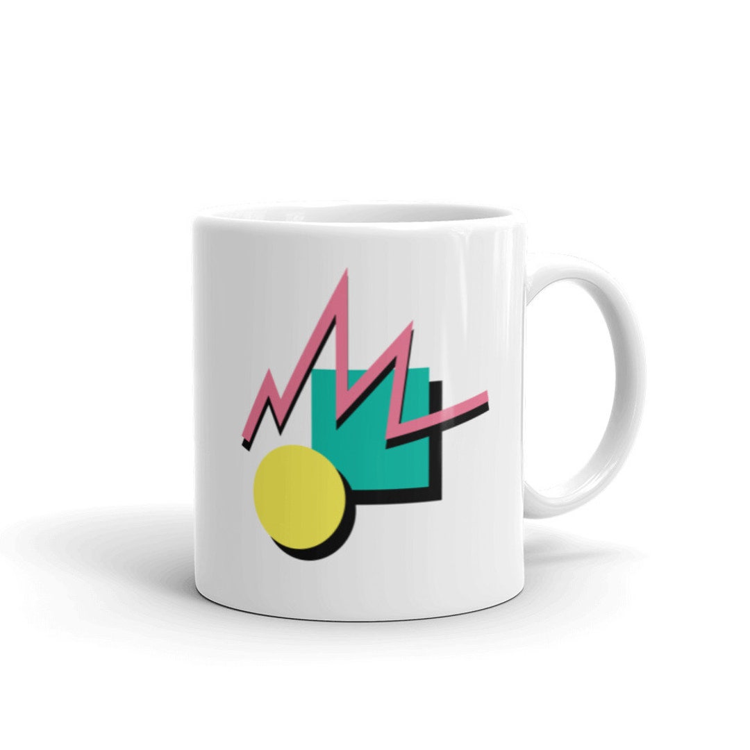 Geometric Jazz 90s Mug / Retro 80s Mug – vaporwave Pattern - Etsy