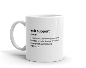 Funny Tech Support Mug / IT Department Mug & Gift for Tech | Etsy