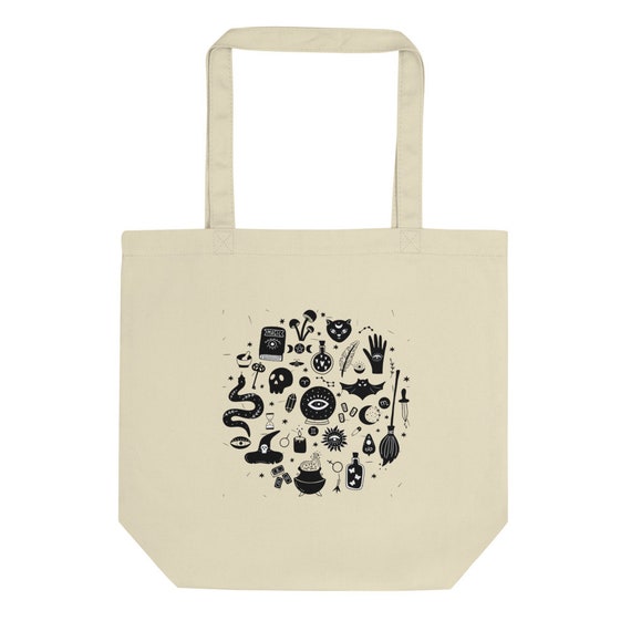 Witch Tote Bag Witchcraft Bag Magic Tools Eco Tote Bag | Etsy