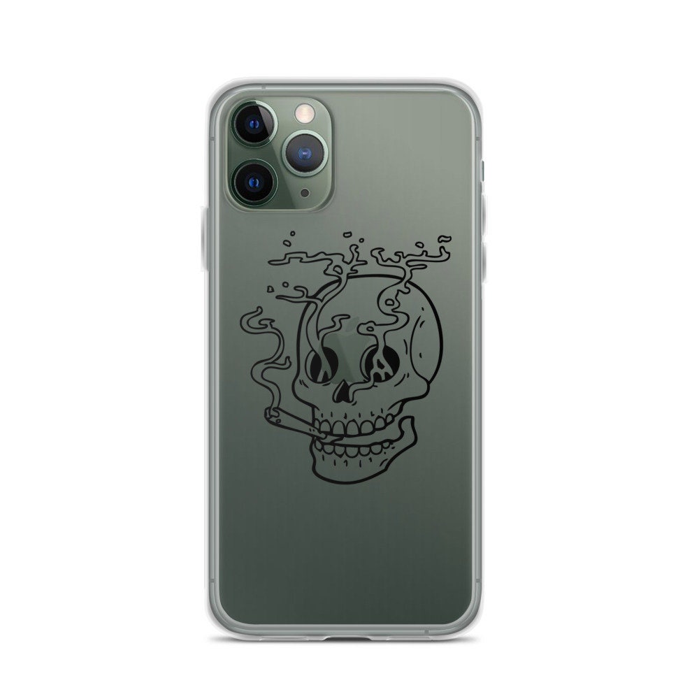 Smoking Skull iPhone Case - Etsy