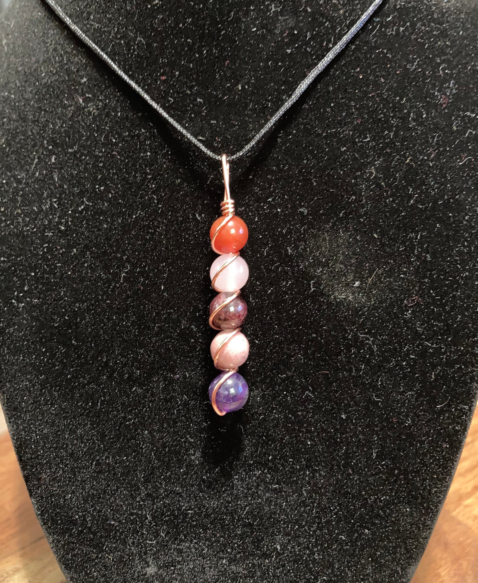 Attract Love Crystal Intention Wire Wrapped Necklace Pendant - Etsy