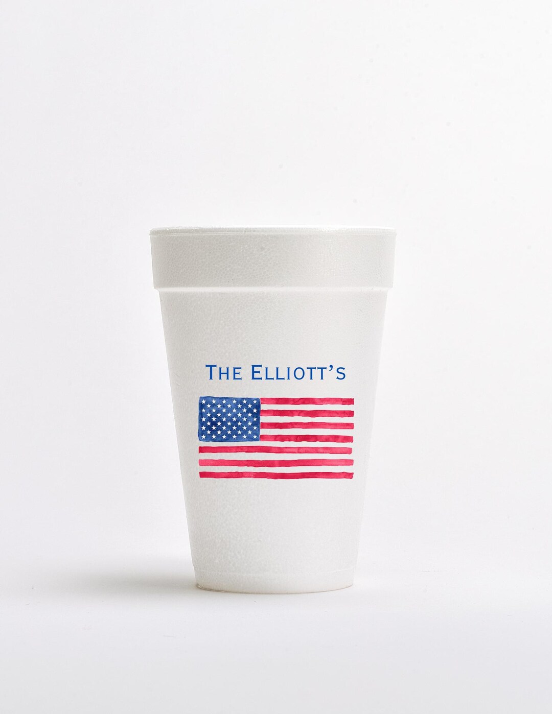 Set of 12 Fourth of July Party Personalized Styrofoam Cups ...