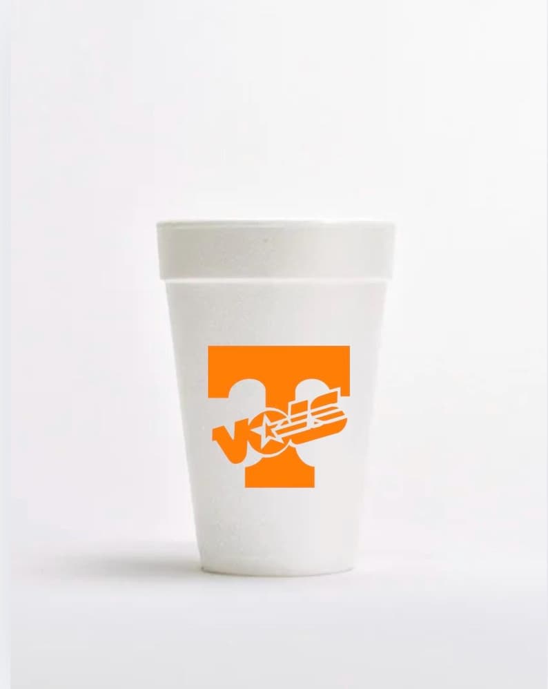 University of Tennessee Game Day Custom Styrofoam Cups, Tailgate ...
