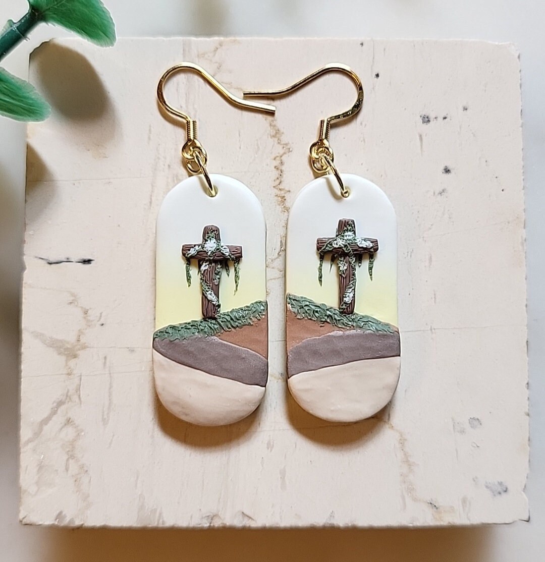 Christian Cross Earrings Easter Christian Gift for Women Religious ...