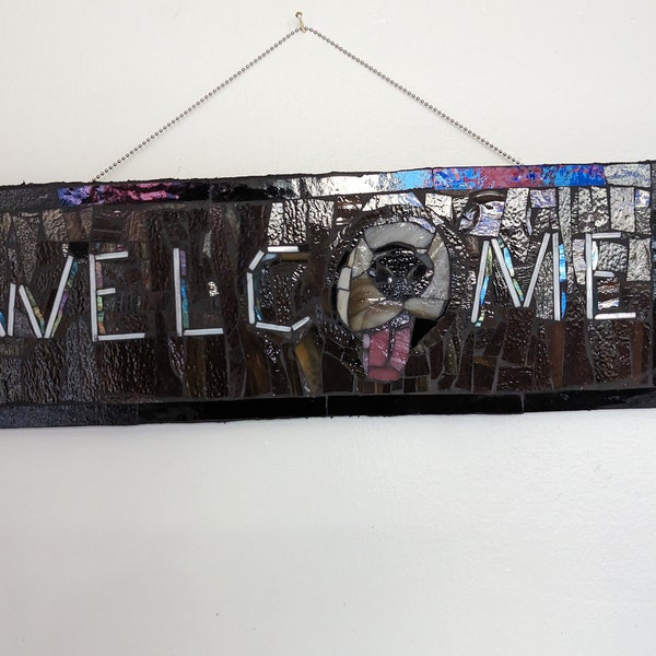 Stained Glass Welcome Wall Sign - Etsy