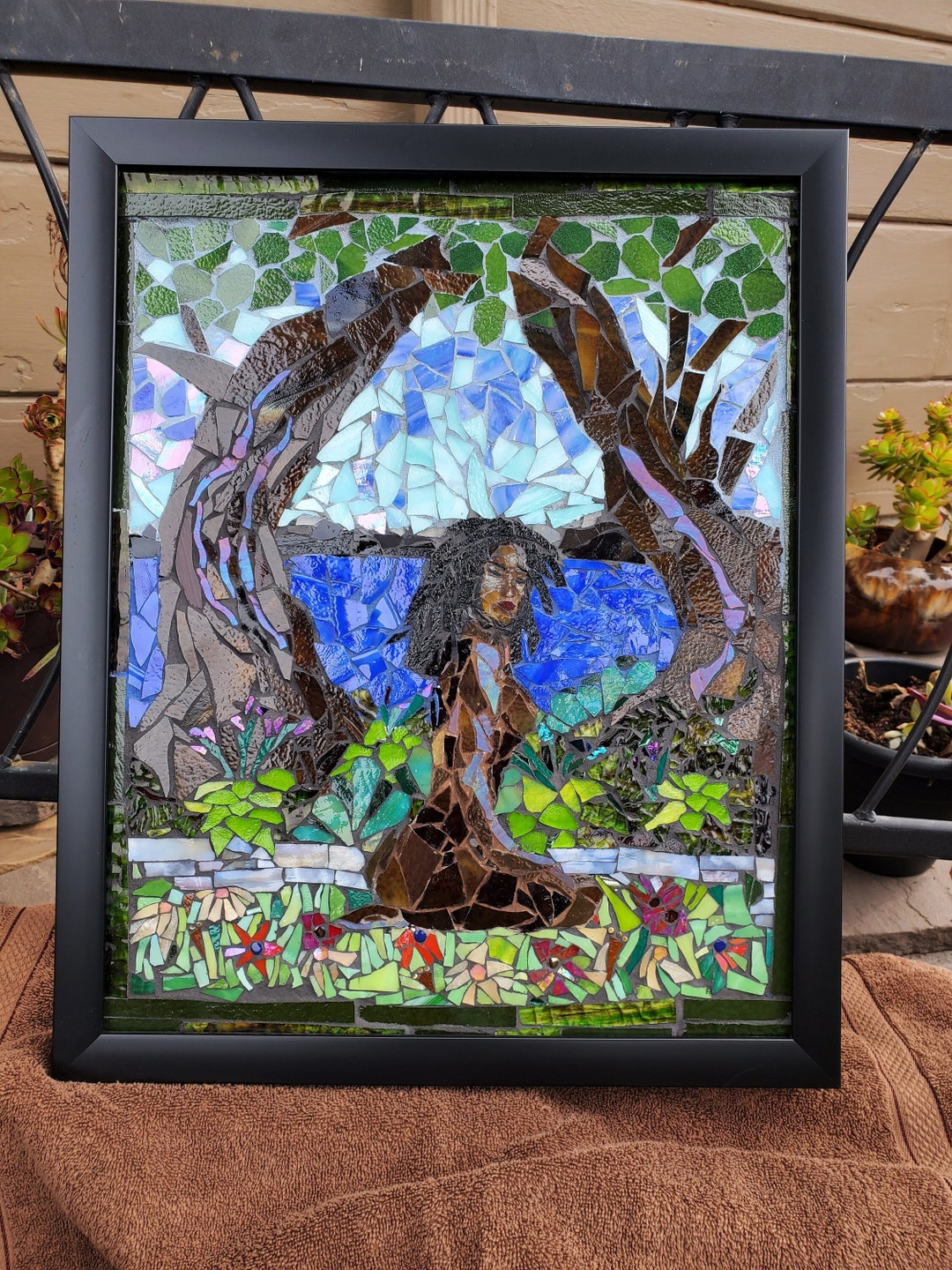Aranyani Hindu Goddess Stained Glass Mosaic Wall Hanging Art - Etsy