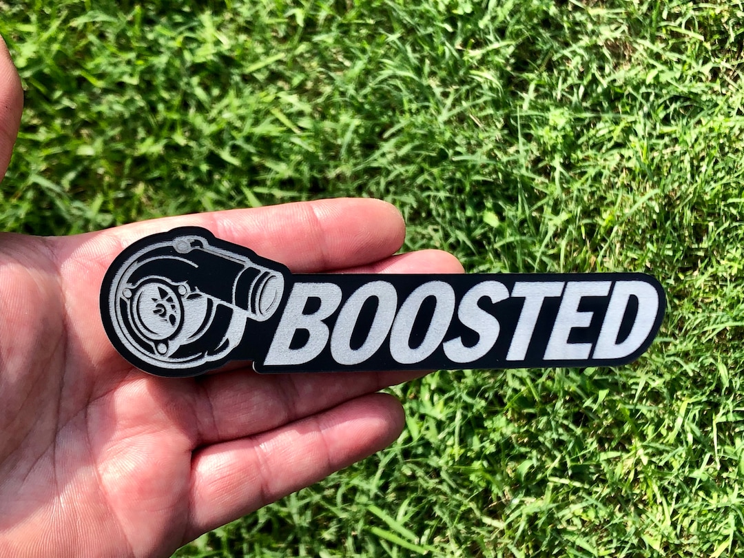 Custom Badge: Turbo “boosted” Fits Charger Challenger WRX Diesel JDM - Etsy