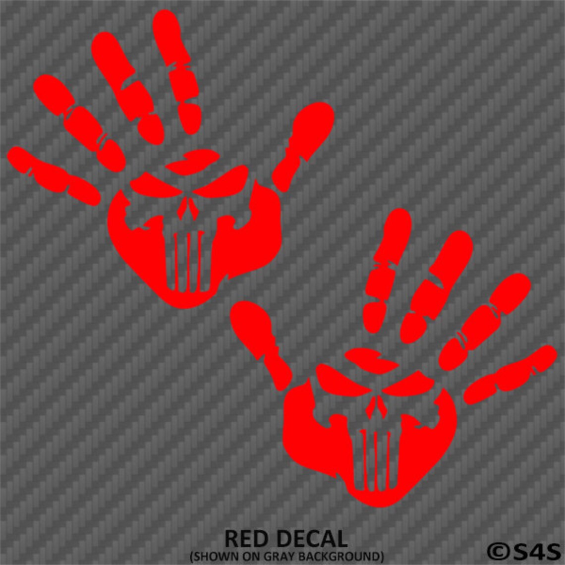 Punisher Skull Hand Wave 4x4 Off-road Vinyl Decal Sticker Pair - Etsy