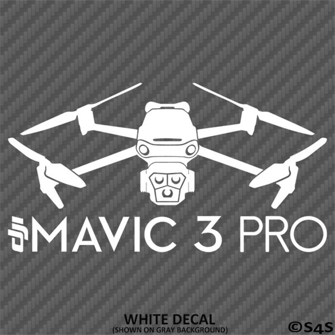 DJI Mavic 3 Pro Silhouette Drone Quadcopter UAS UAV Vinyl Decal Choose ...