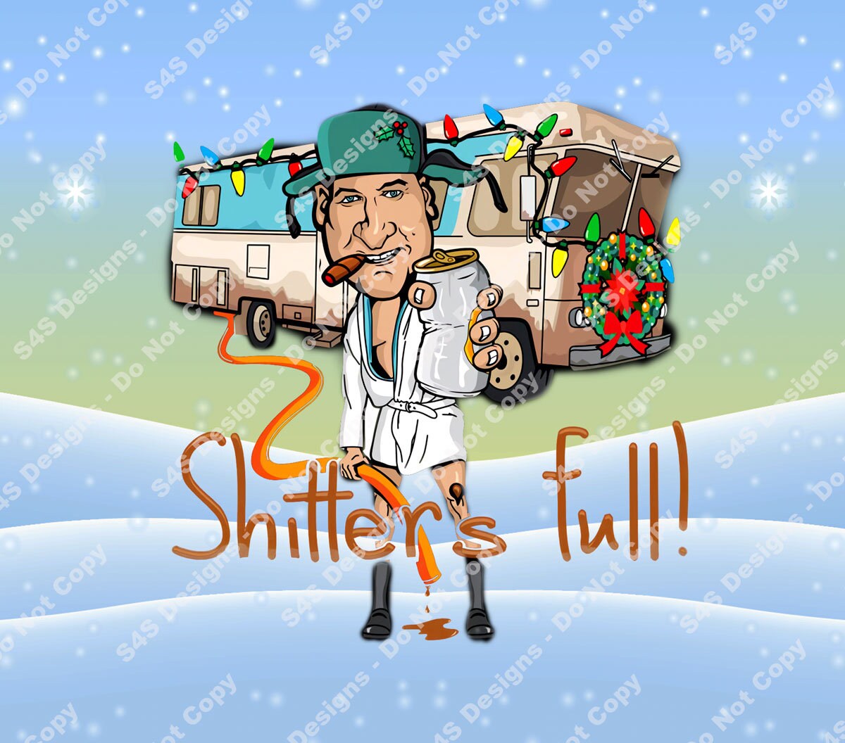 Shitter's Full V2 - Christmas 20oz. Straight Tumbler Digital PNG File ...
