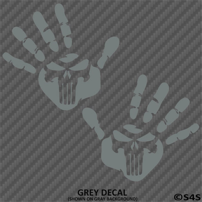 Punisher Skull Hand Wave 4x4 Off-road Vinyl Decal Sticker Pair - Etsy