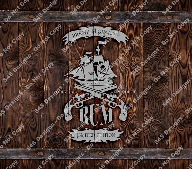 Premium Pirate Rum Barrel 20oz. Straight Tumbler Digital PNG - Etsy