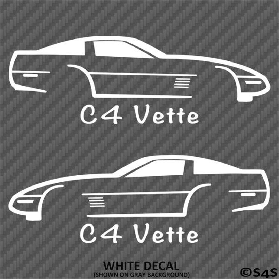 C4 Chevy Corvette Inspired Racing Chevrolet Vinyl Decal Sticker PAIR ...
