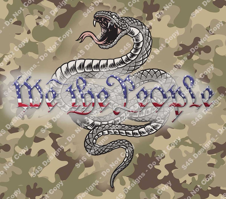 2nd Amendment - We the People Snake - 20oz. Straight Tumbler Digital ...
