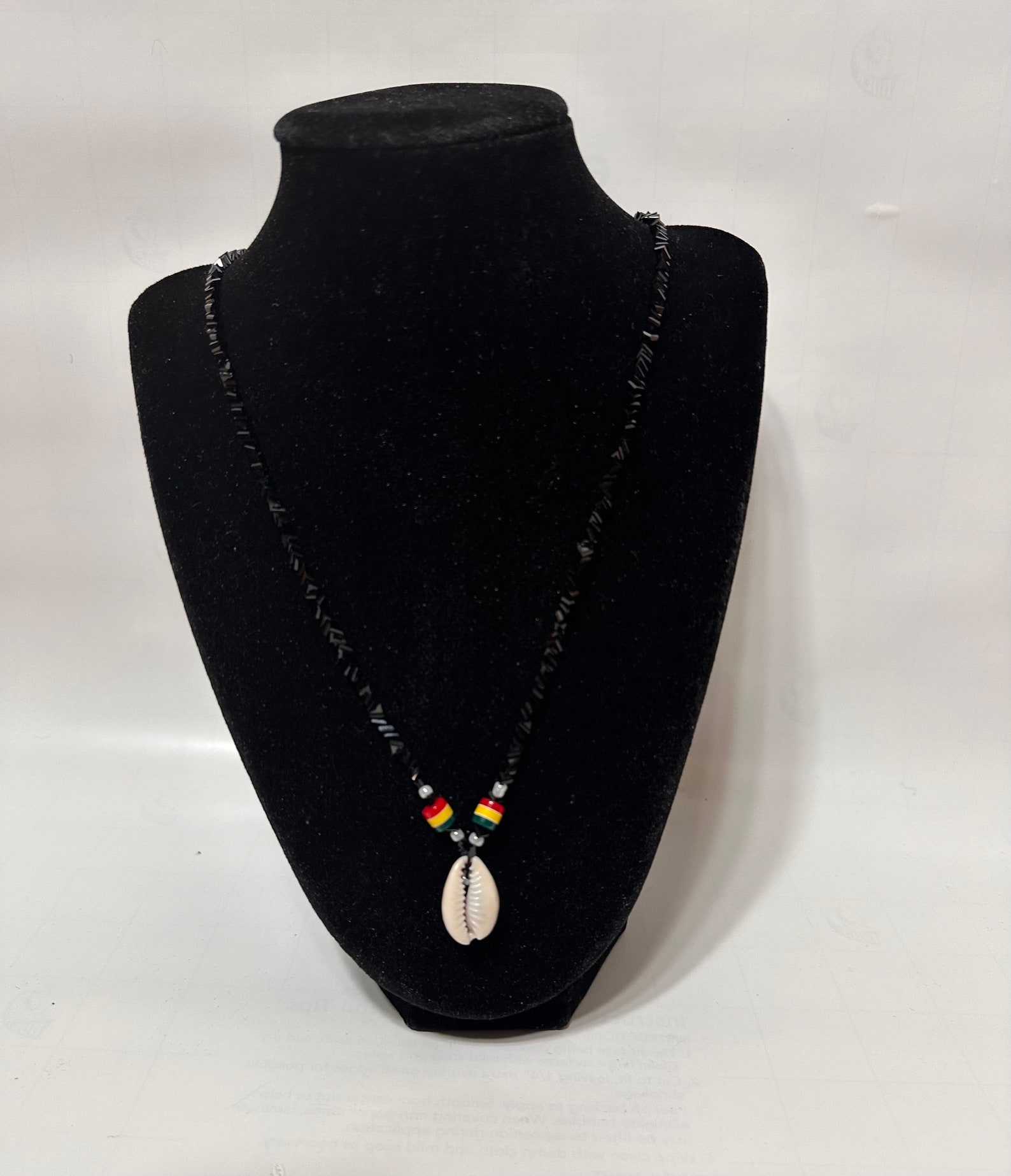 African Cowrie Seashell With Triangle Austrian Crystal Charms Glass ...