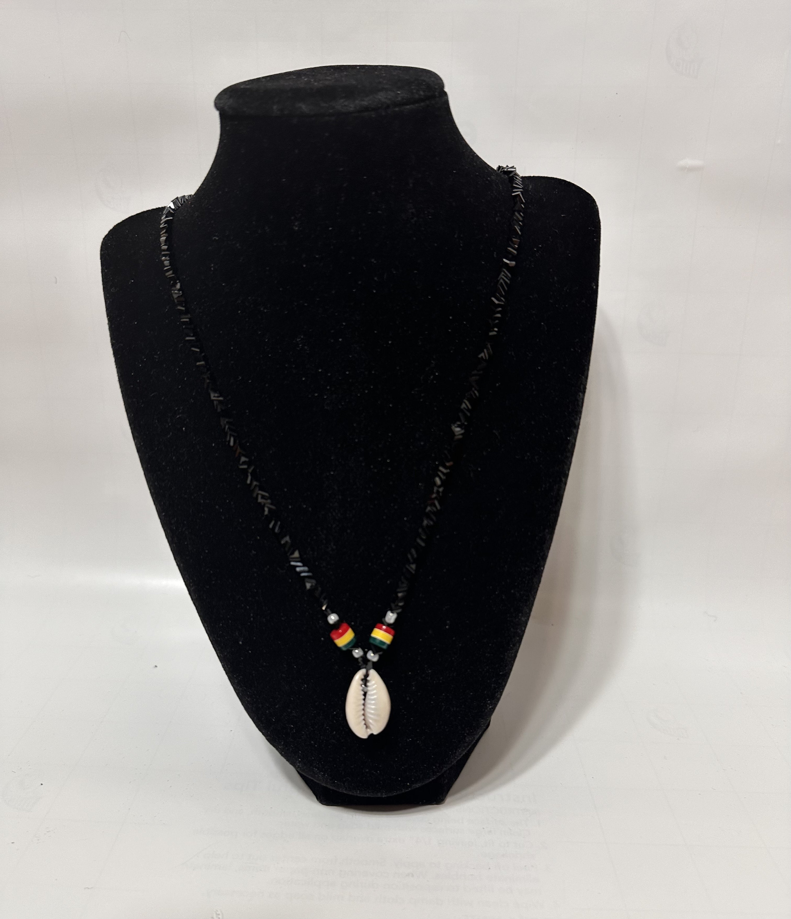 African Cowrie Seashell With Triangle Austrian Crystal Charms Glass ...