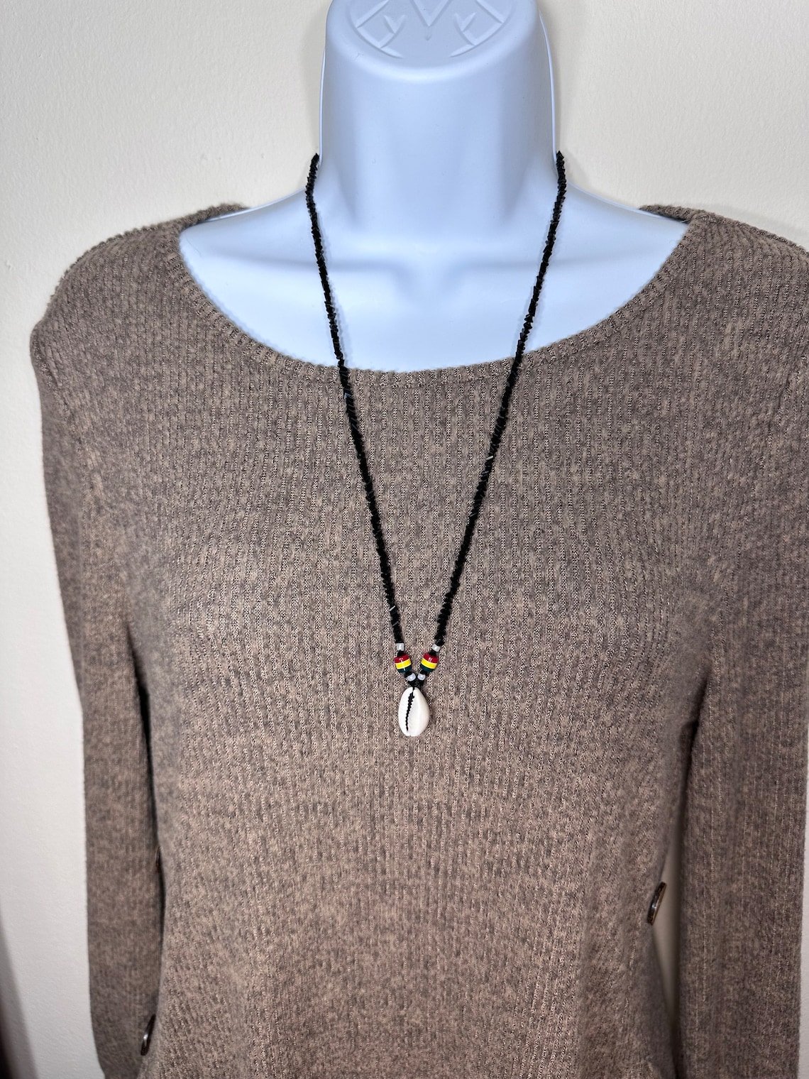 African Cowrie Seashell With Triangle Austrian Crystal Charms Glass ...