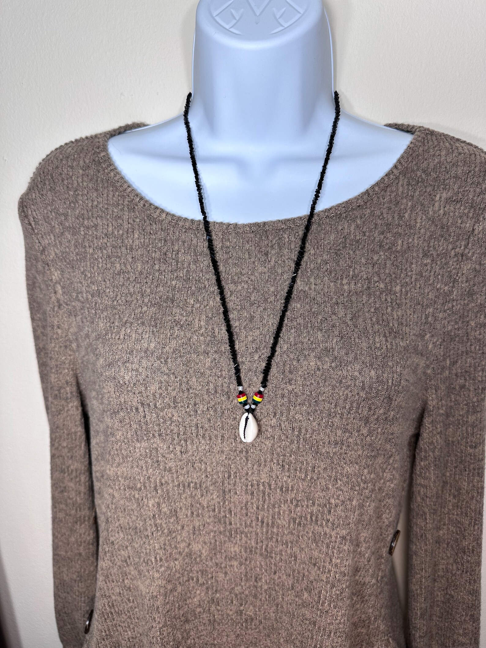 African Cowrie Seashell With Triangle Austrian Crystal Charms Glass ...