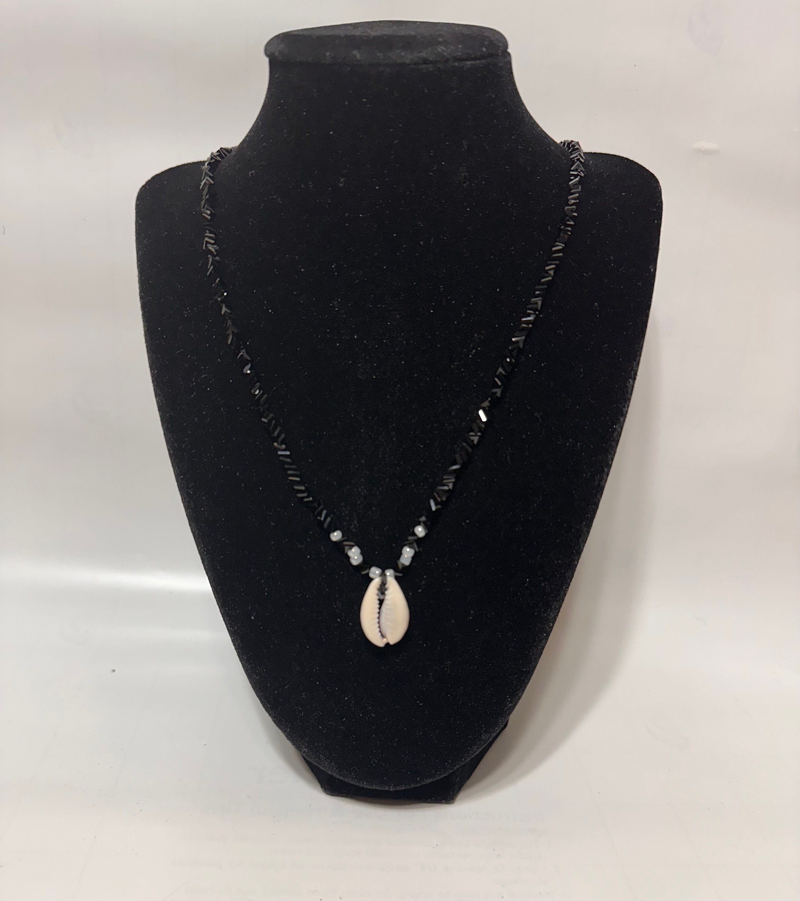 African Cowrie Seashell With Triangle Austrian Crystal Charms Glass ...