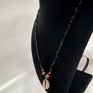 African Cowrie Seashell With Triangle Austrian Crystal Charms Glass ...