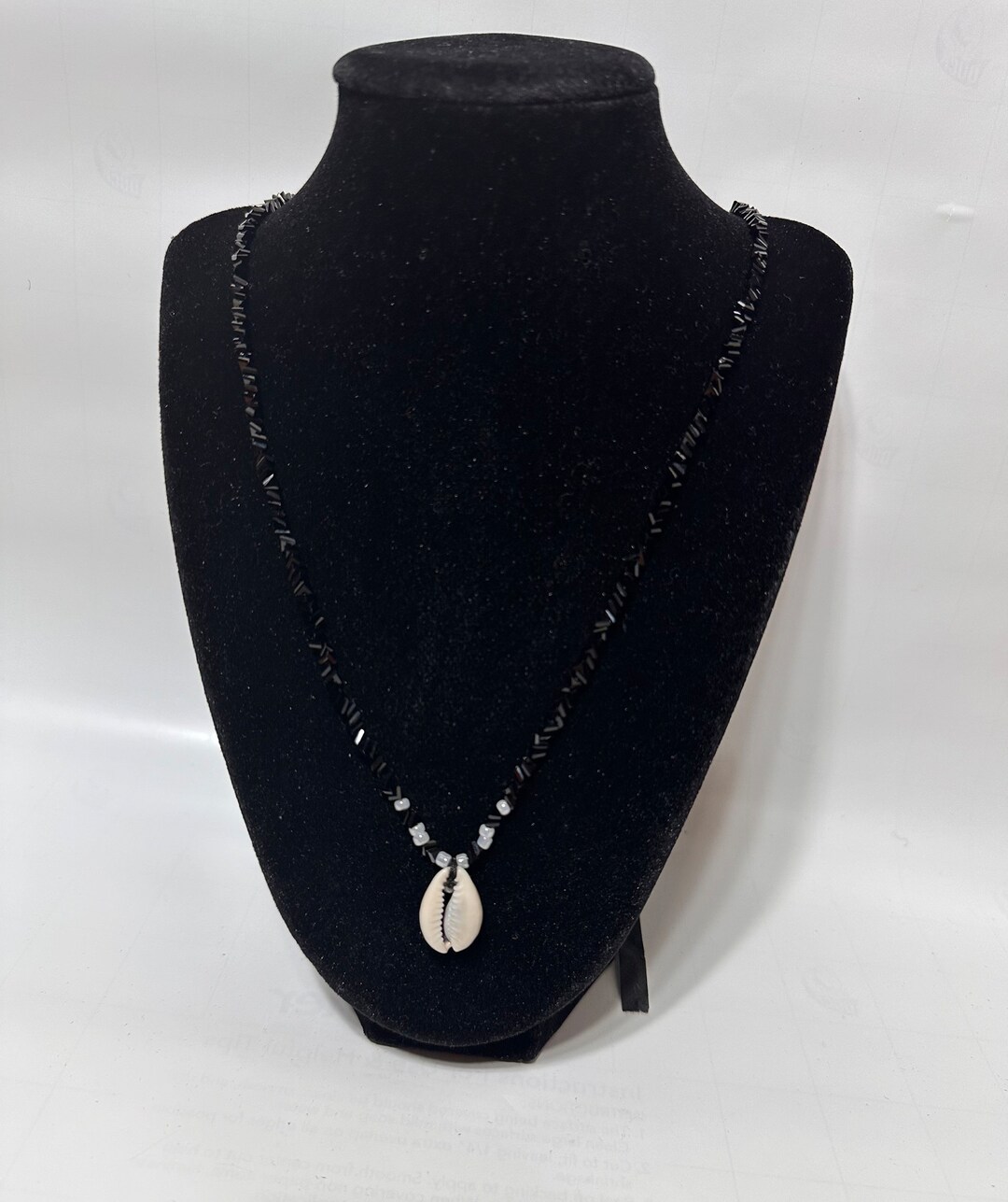 African Cowrie Seashell With Triangle Austrian Crystal Charms Glass ...