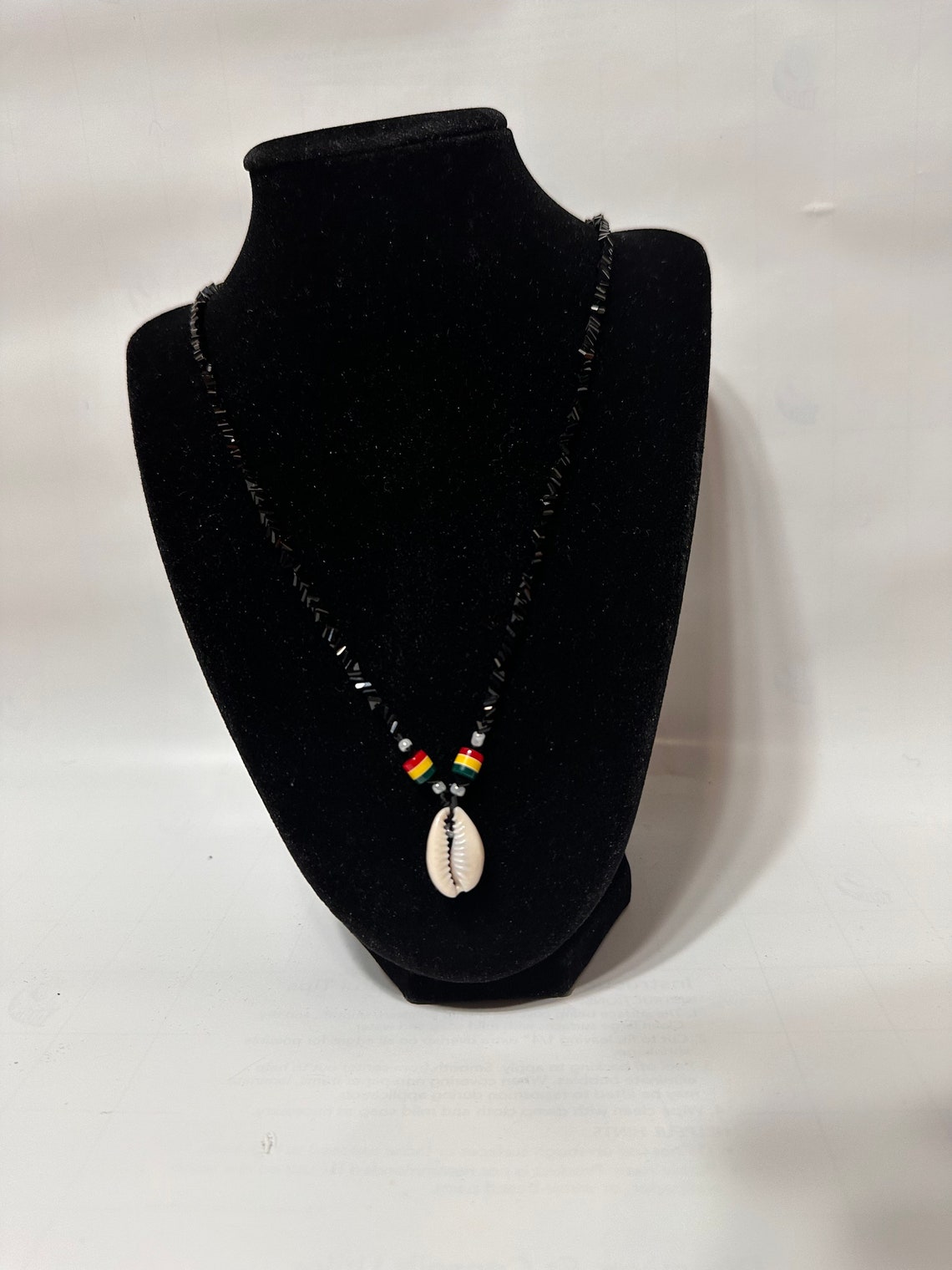 African Cowrie Seashell With Triangle Austrian Crystal Charms Glass ...