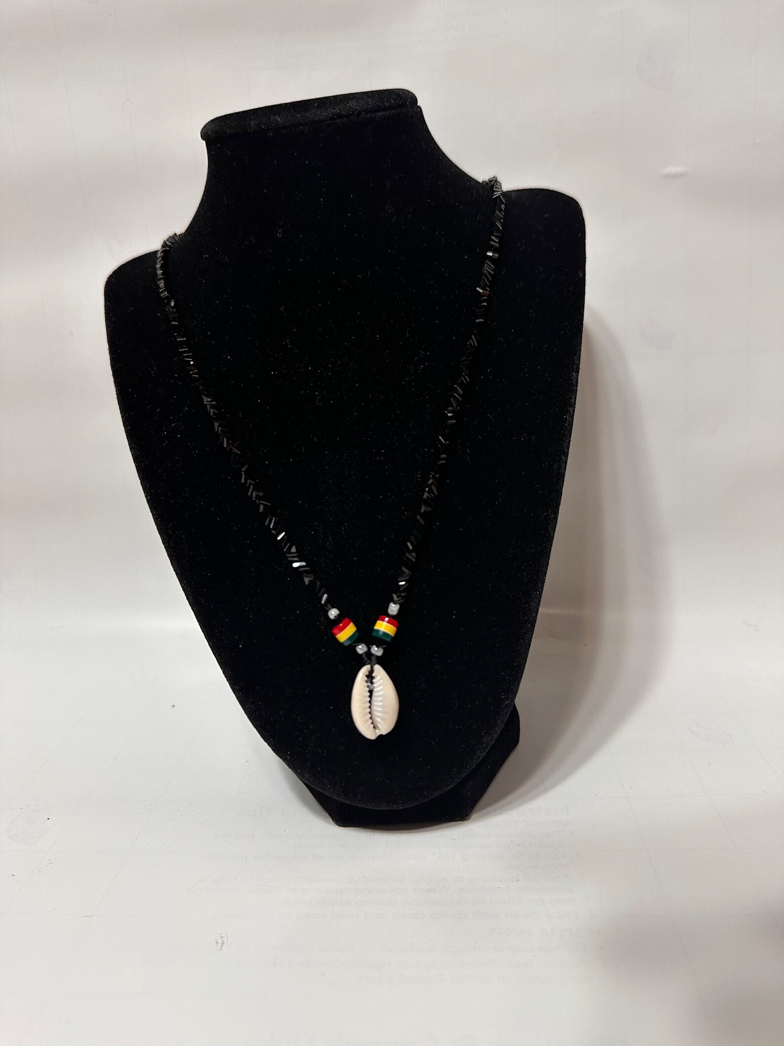 African Cowrie Seashell With Triangle Austrian Crystal Charms Glass ...