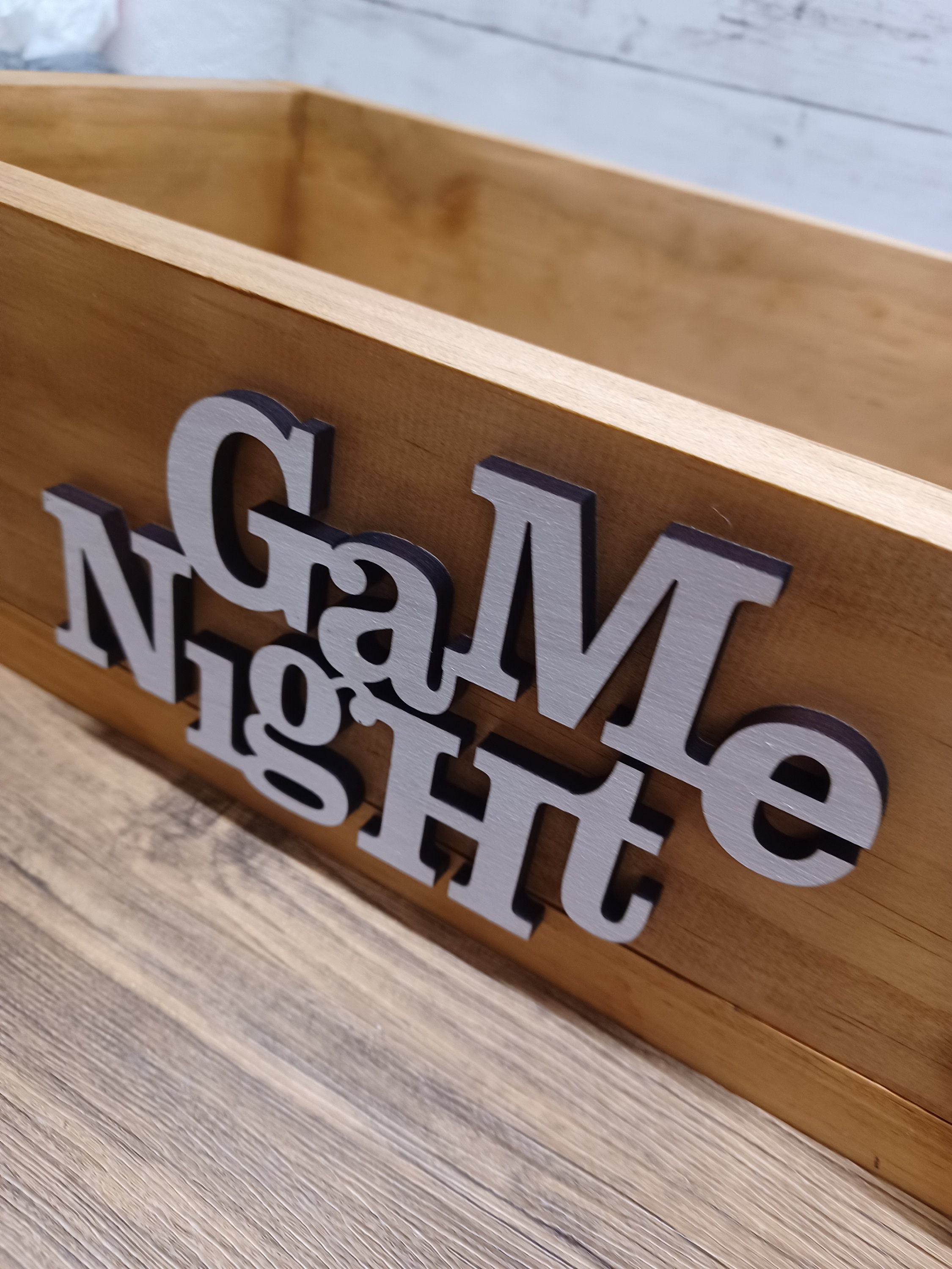 Handmade Golden Oak Game Night Box: Family Gift - Etsy