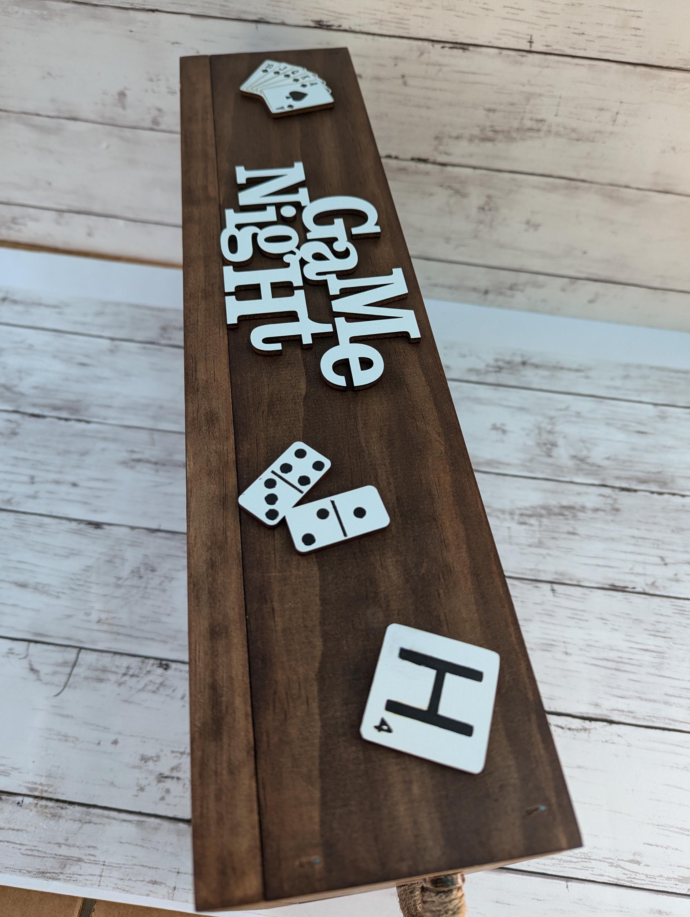 Handmade Golden Oak Game Night Box: Family Gift - Etsy