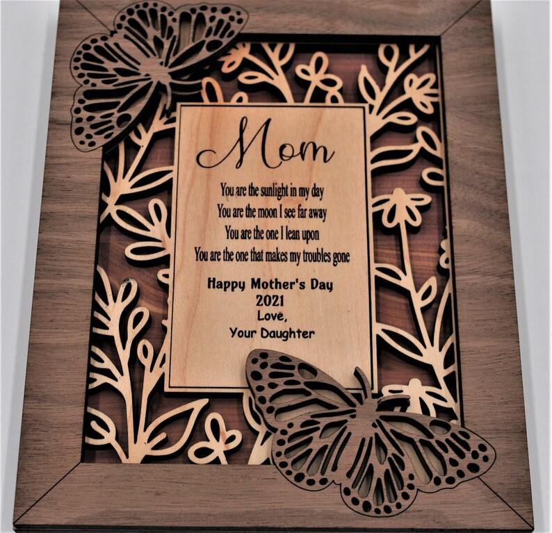 Mom Butterfly Sign Mother's Day Gift Mother Poem Mom - Etsy