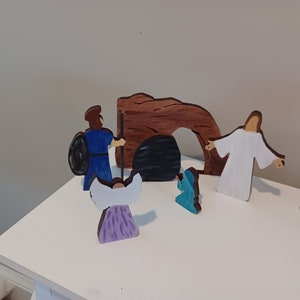 Handmade Holy Week Easter Scene: Painted Wood Resurrection Set - Etsy