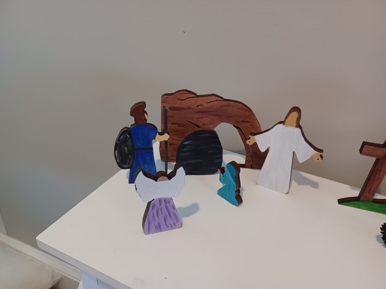 Handmade Holy Week Easter Scene: Painted Wood Resurrection Set - Etsy