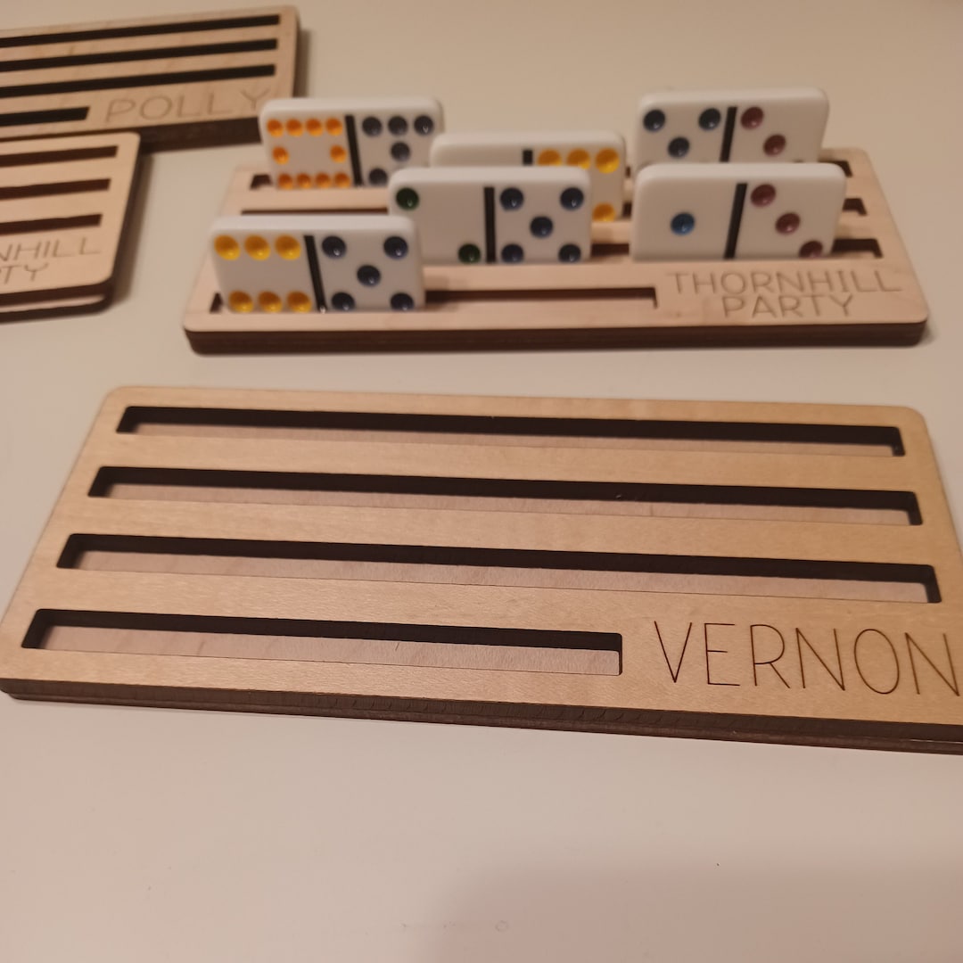 Personalized Maple Plywood Domino Holders: Mexican Train Game Night - Etsy