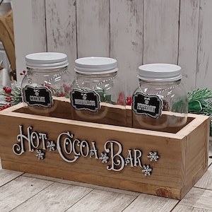 Handmade Hot Cocoa Bar Box: Winter Cocoa Station With Jars - Etsy