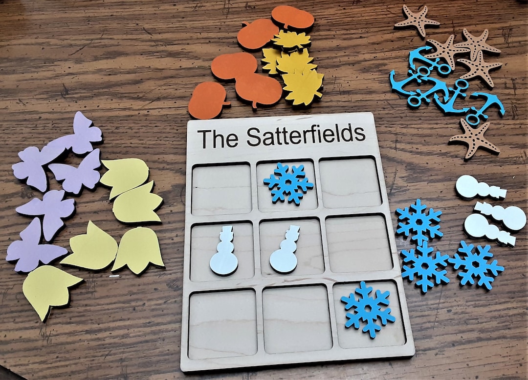 Personalized Seasonal Tic Tac Toe Game Tic Tac Toe - Etsy