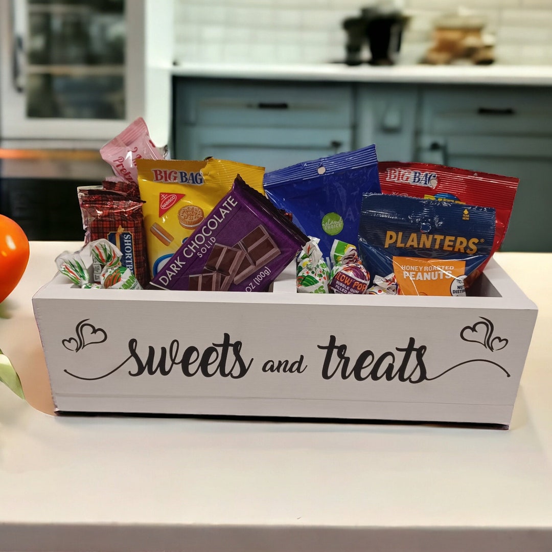 Sweets and Treats Caddy, Personalized and Customized Snack Box, Snack ...