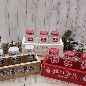 Handmade Hot Cocoa Bar Box: Winter Cocoa Station With Jars - Etsy