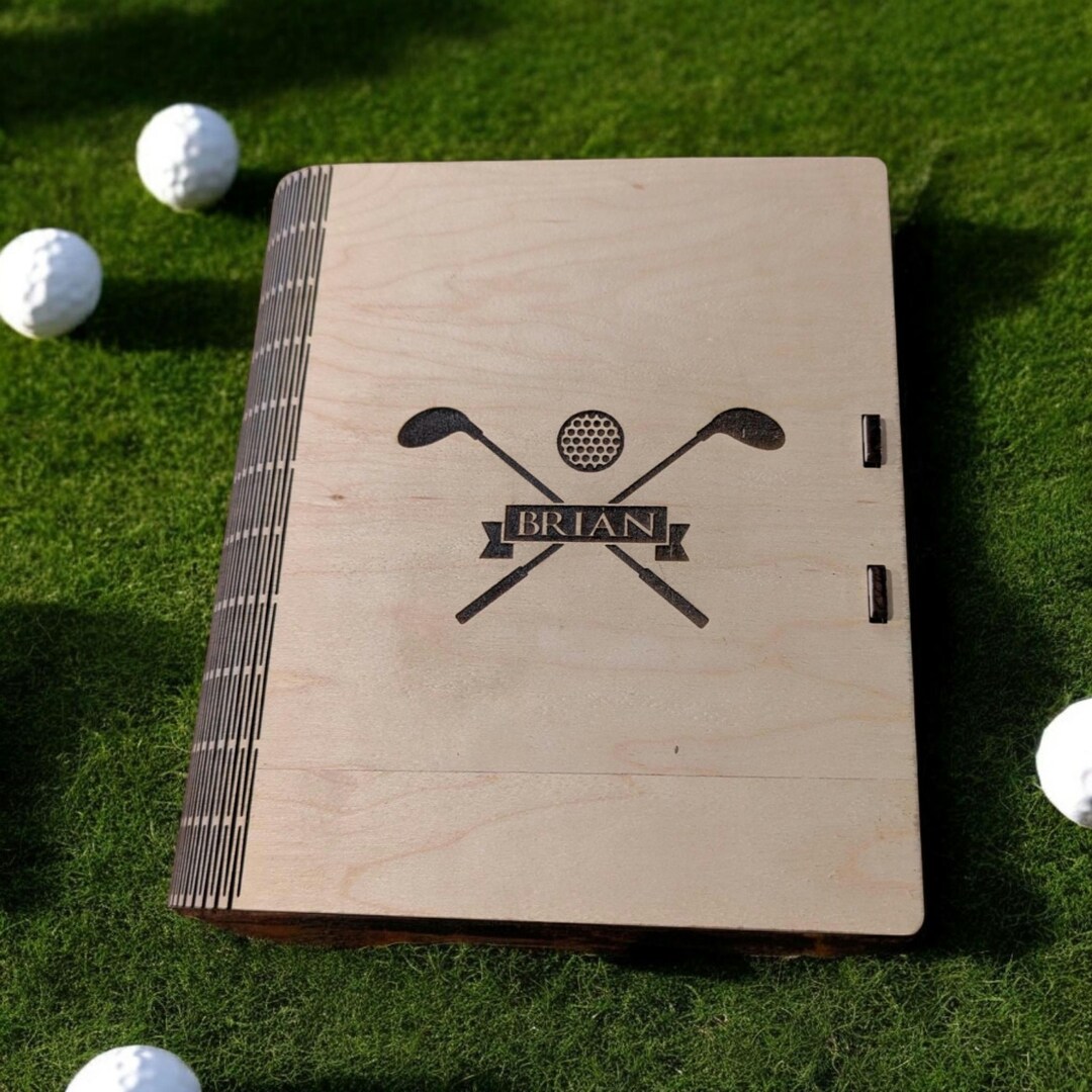 Custom Wooden Golf Ball Box, Golf Ball Organizer, Golf Ball Storage Box ...