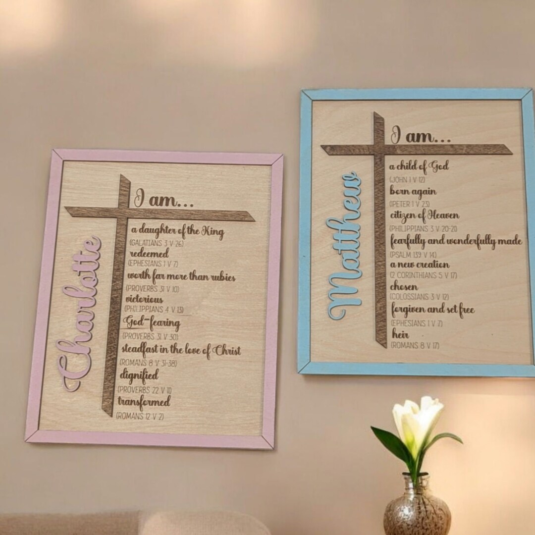 I Am a Child of God Sign, I Am the Daughter of a King Sign, Faith Based ...